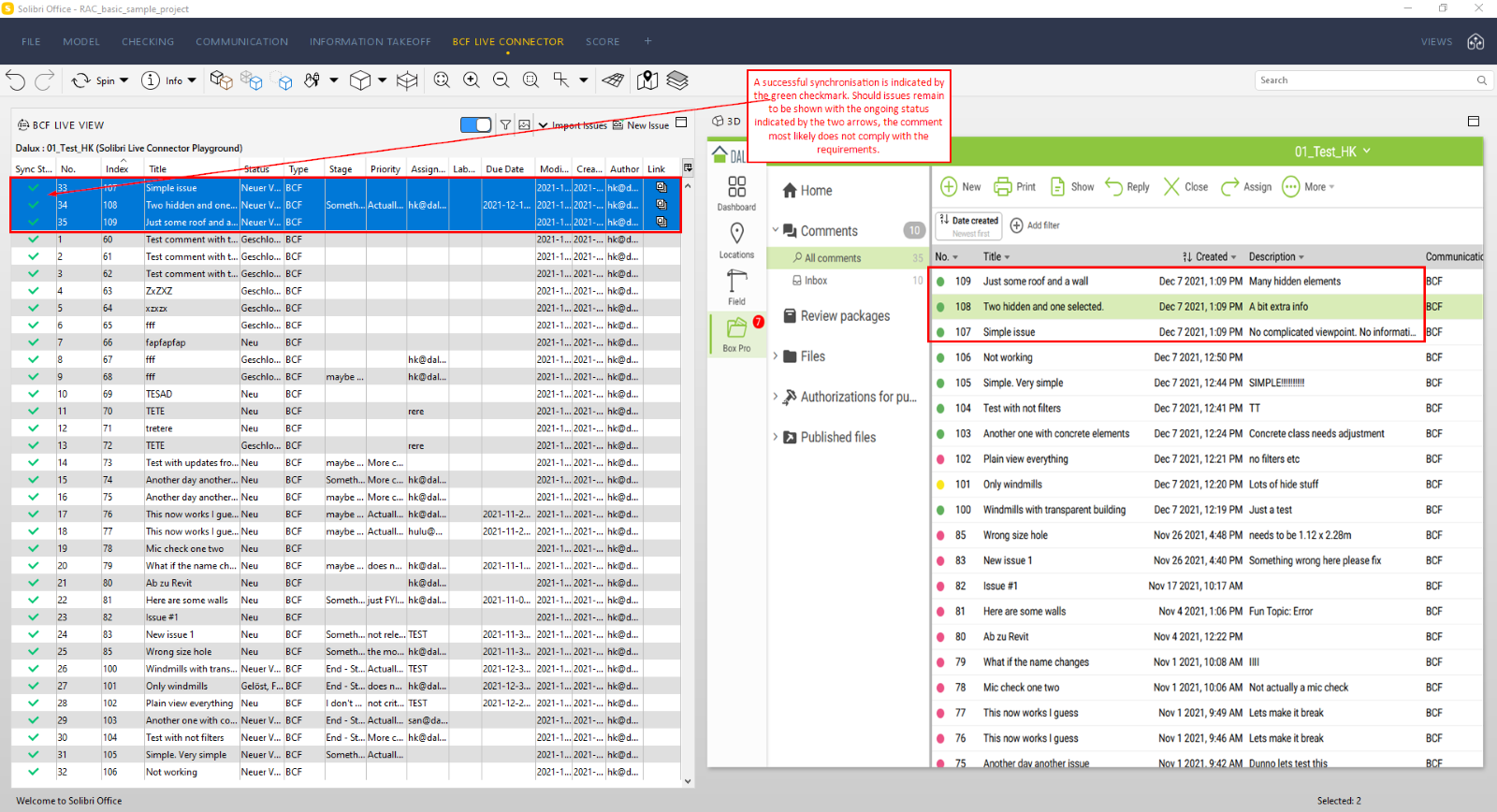 BCF: Connecting Dalux and Solibri – Dalux HelpCenter