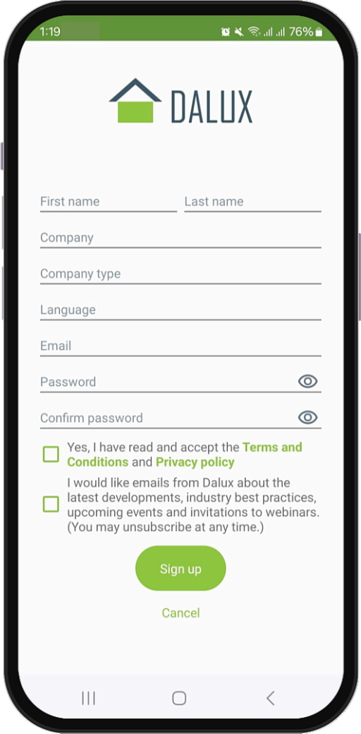 Comment créer un profil et se connecter à Dalux – Dalux HelpCenter