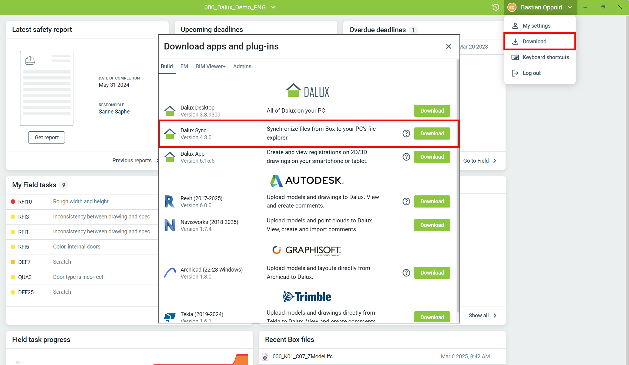 Dalux Sync – Dalux HelpCenter